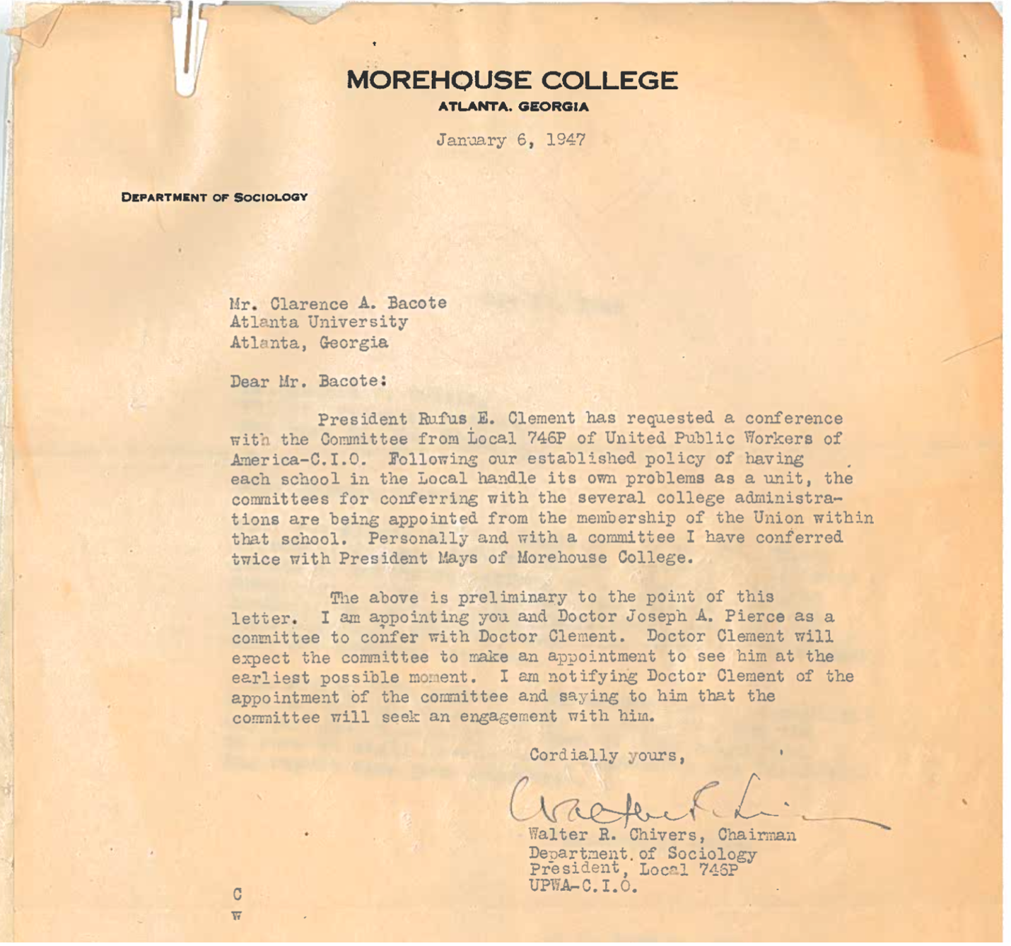 Faculty Blog: Morehouse and the Academic Labor Movement