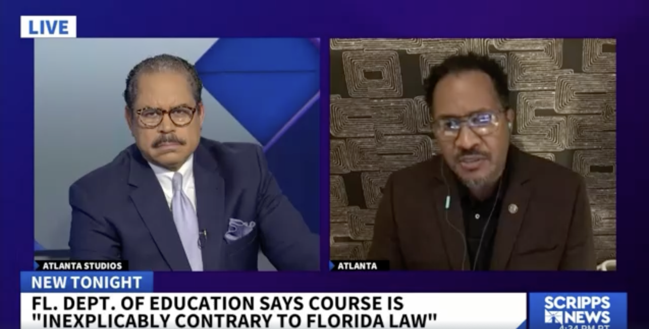 Dr. Samuel Livingston Discuss AP African American Bans Live on Scripps NEws