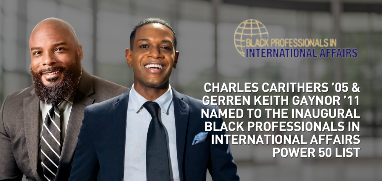 Charles Carithers '05 and Gerren Keith Gaynor '11 Named the inaugural ...